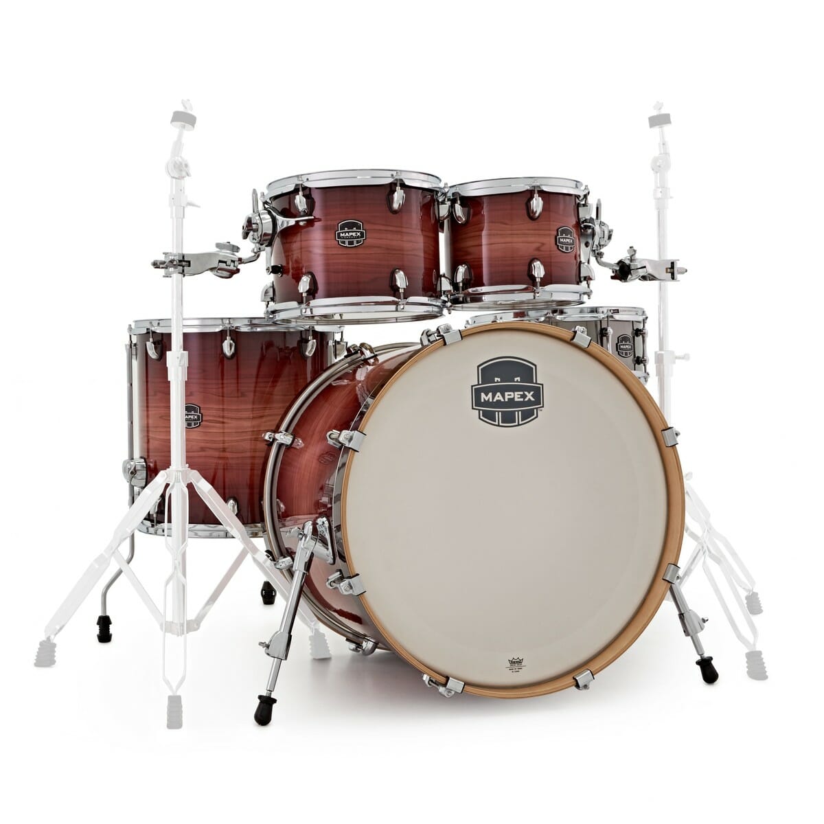 Mapex Armory 22" 5 Piece Rock Shell Pack - Redwood Burst - Drum Central