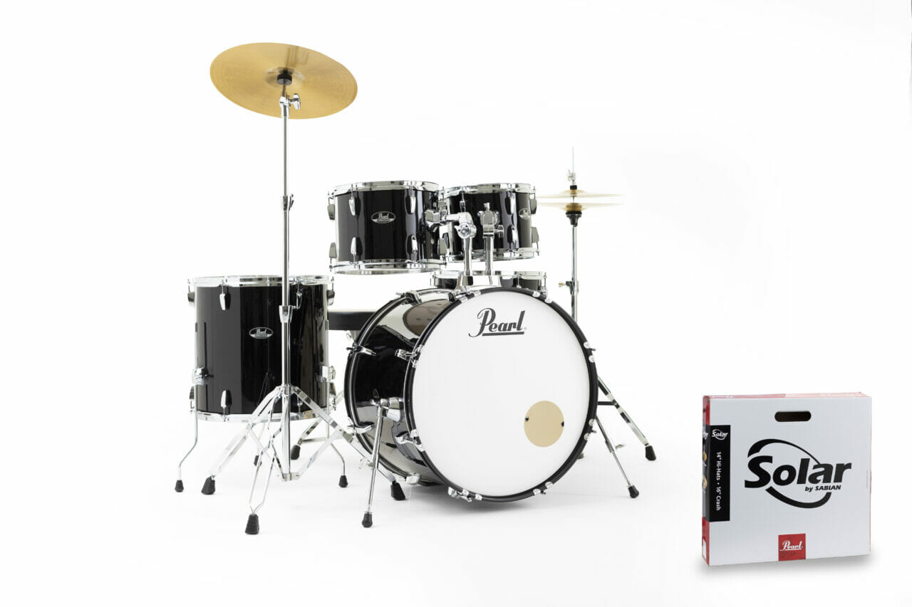 Pearl Roadshow 20" Starter Drum Kit with Free Stick Bag and Sabian ...