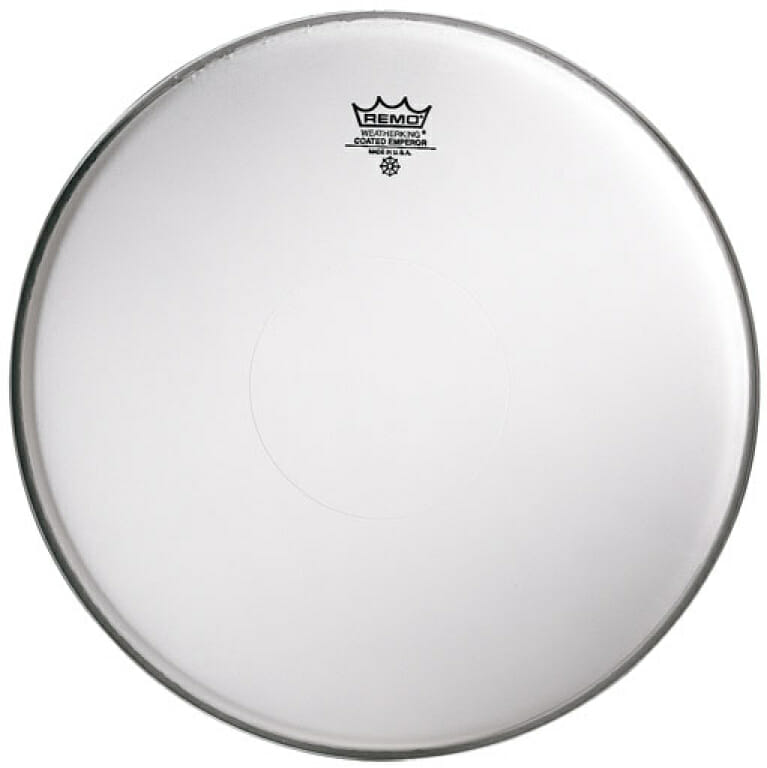 Remo 14"CS EMPEROR COAT+CLR DOT TOP - Drum Central