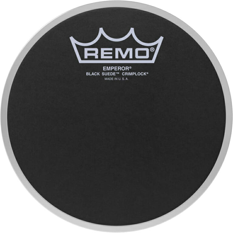 Remo 10" Crimplock Emperor Black Suede Marching Tenor Drumhead - Drum ...