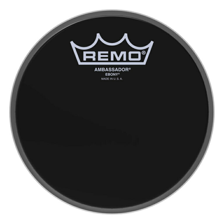Remo 06" EBONY AMBASSADOR - Drum Central