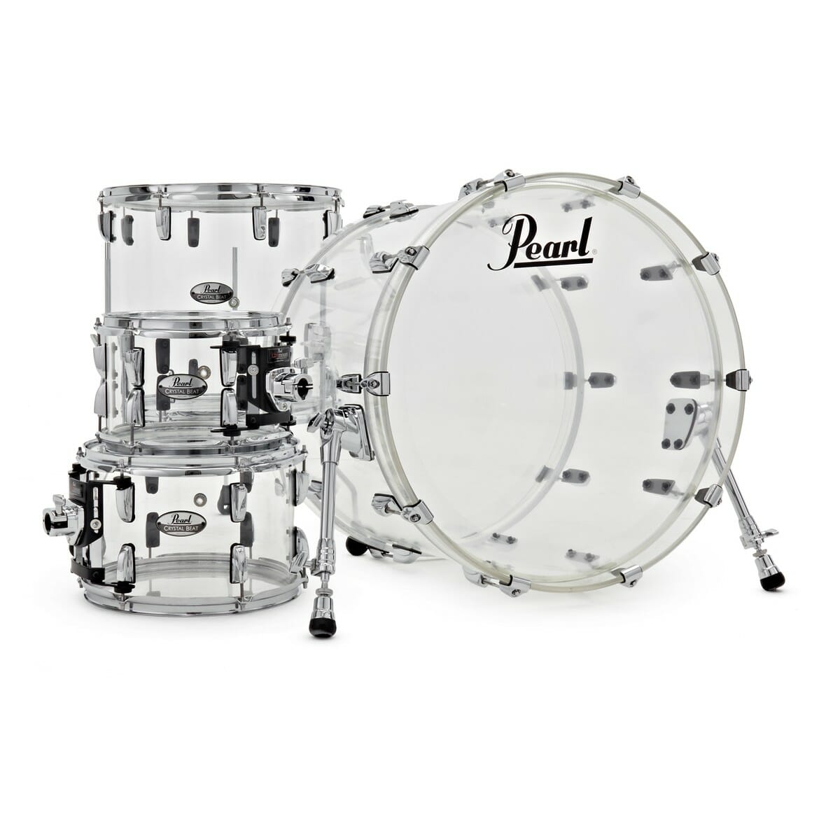 Pearl Crystal Beat 22" Ultra Clear 4 Piece Acrylic Drum Kit - Drum Central