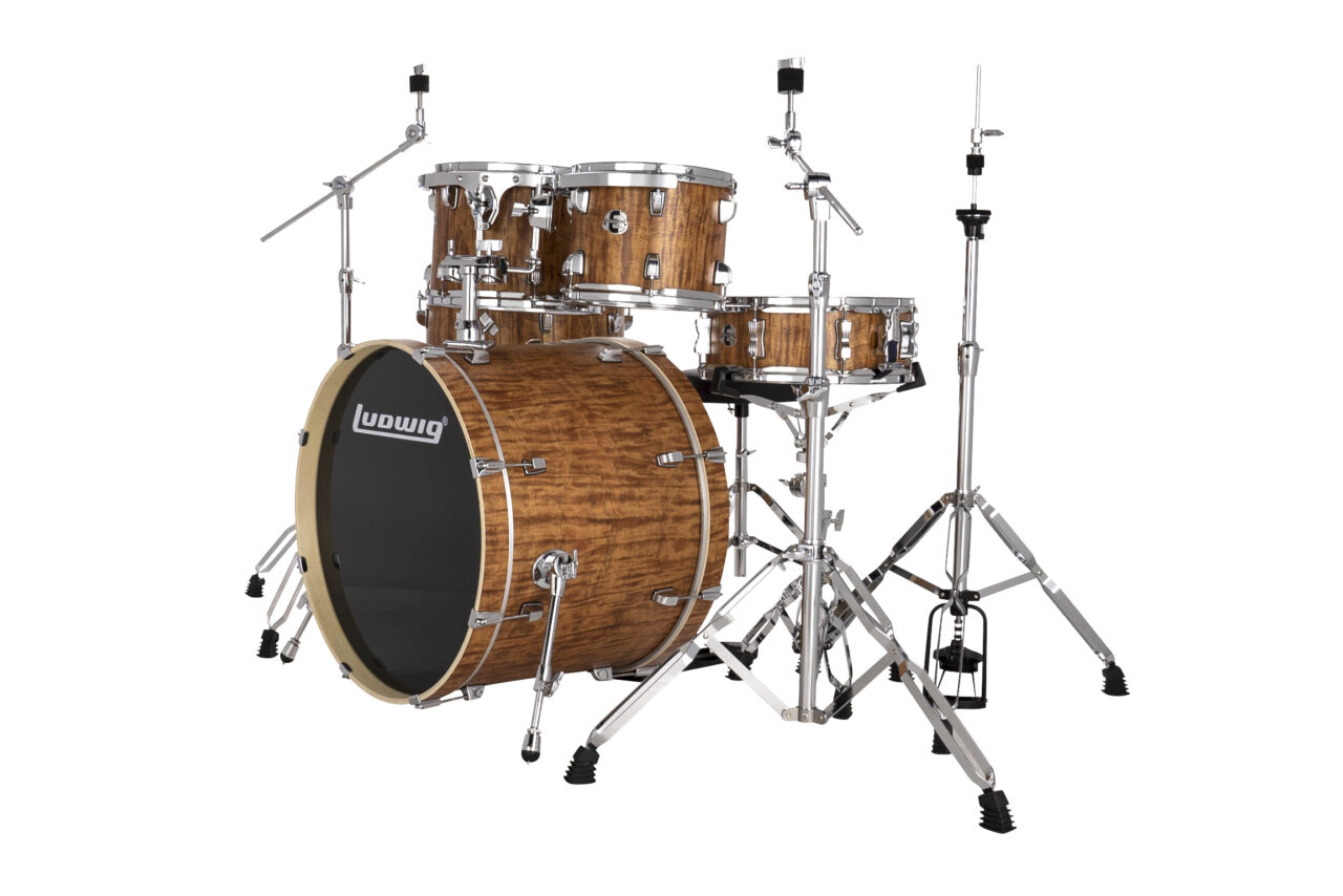 Ludwig Evolution 22" 5 Piece Drum Kit w/ Hardware - Cherry - Drum Central