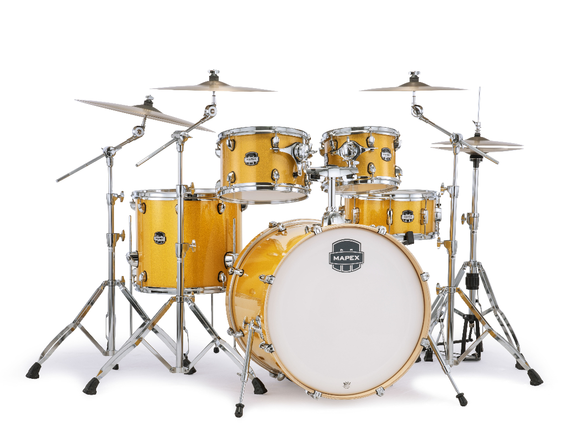 Mapex Mars Birch 5-Piece 22" Rock Shell Pack - Sunflower Sparkle