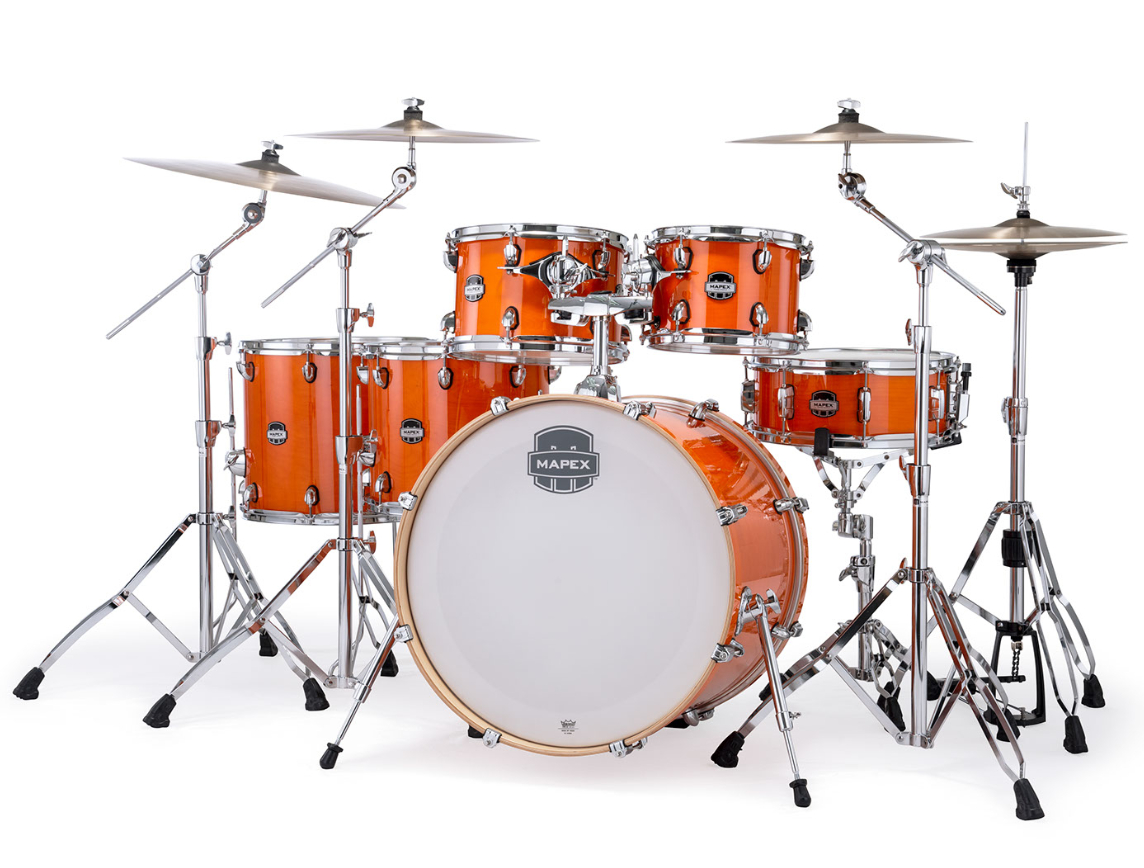 Mapex Mars Maple 6-Piece 22" Studioease Shell Pack - Glossy Amber