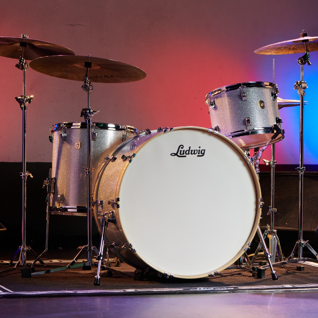 Ludwig Continental 24" 4 Piece Shell Pack - Silver Sparkle - Drum Central