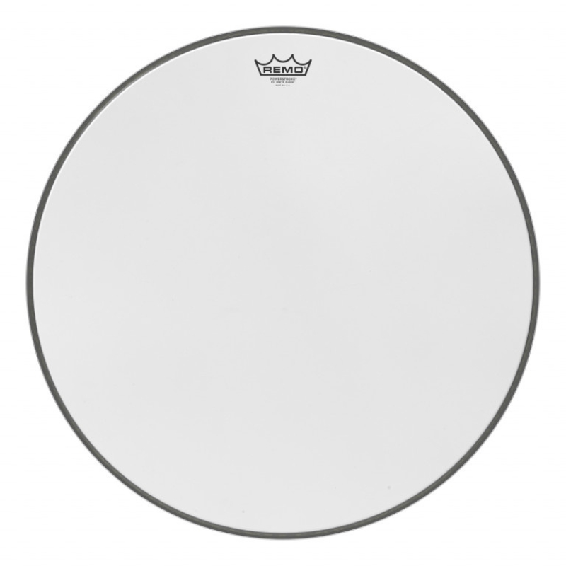 Remo 18" Powerstroke 3 White Suede Bass Drum Head - Drum Central