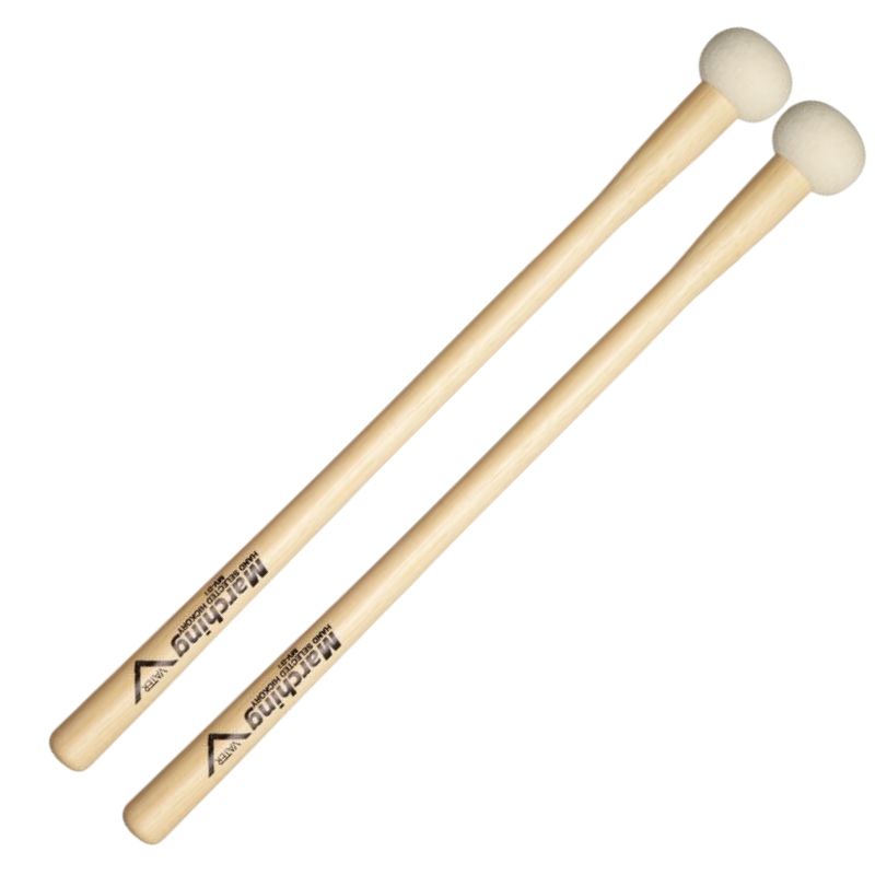 Vater Marching Bass Drum Mallets with Tapered Hickory Shaft - for 18 ...