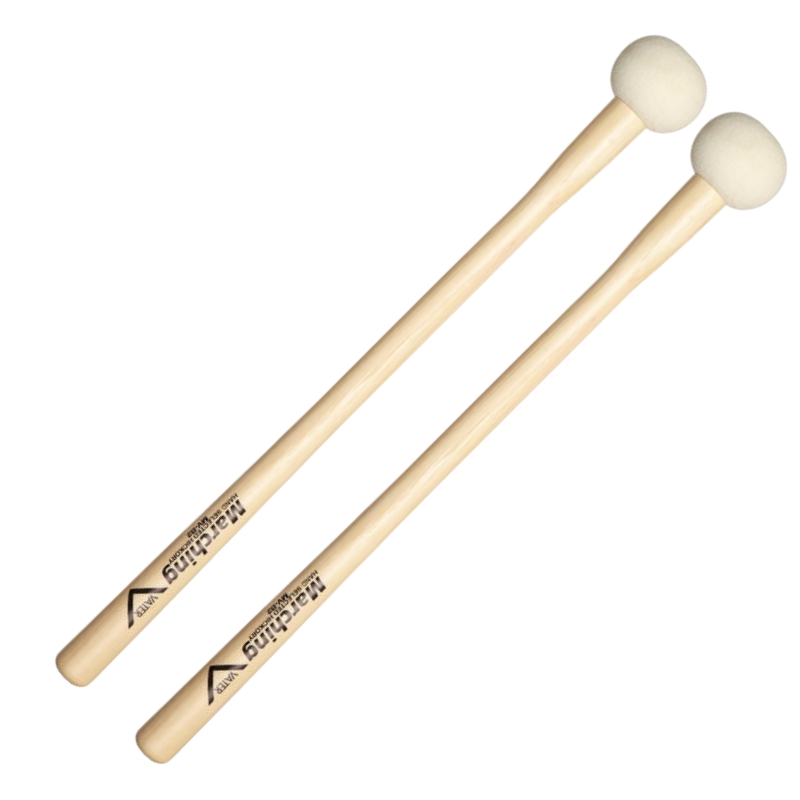 Vater Marching Bass Drum Mallets with Tapered Hickory Shaft - for 20 ...