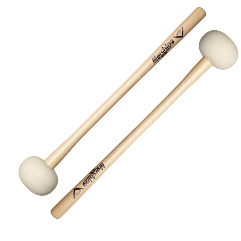 Vater Marching Bass Drum Mallets with Tapered Hickory Shaft - for 30 ...