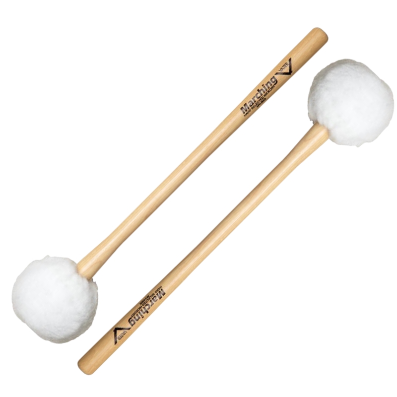 Vater Marching Bass Drum Mallets with Tapered Hickory Shaft - for 30 ...